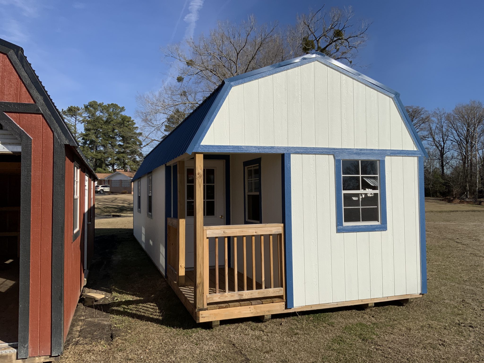 Side Lofted Corner Cabin - Strongman Structures LLC